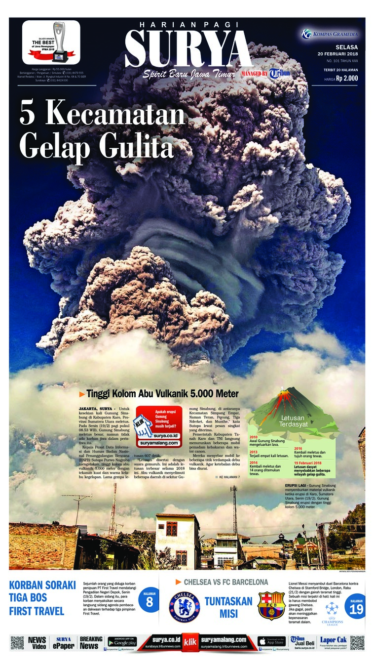 Surya Newspaper 20 February 2018 - Gramedia Digital